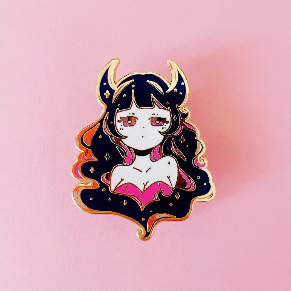 Demon Girl Enamel Pin – Chuubibi