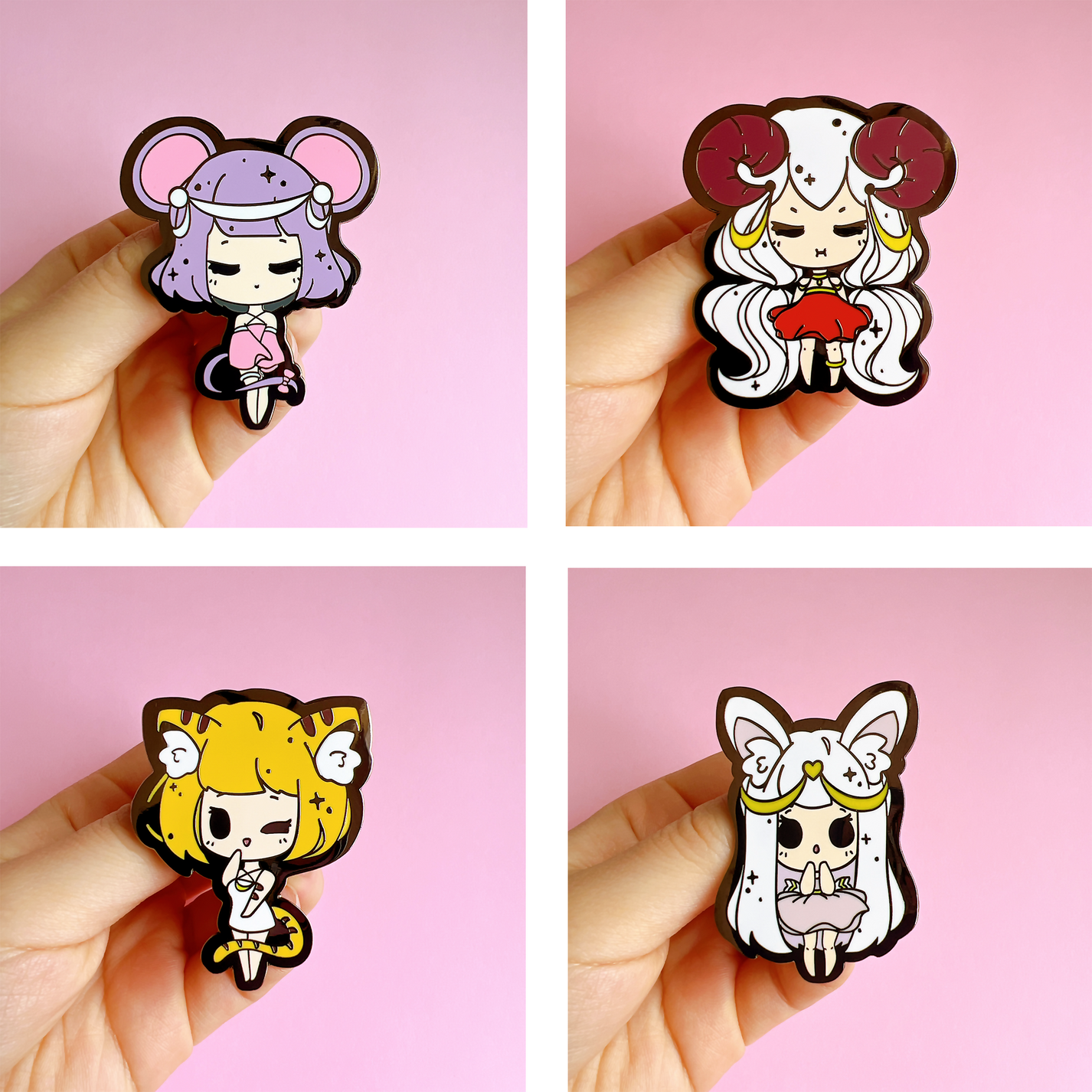 Chinese Zodiac Enamel Pin Set – Chuubibi